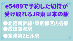 e5489で予約した切符を東京駅で受け取る方法&できない理由を徹底解説 | りほこの子育てブログ