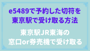 e5489で予約した切符を東京駅で受け取る方法&できない理由を徹底解説 | りほこの子育てブログ